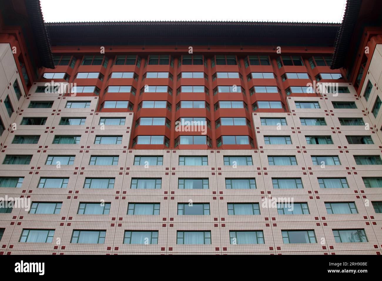 high rise buildings in the street in Beijing, china Stock Photo - Alamy