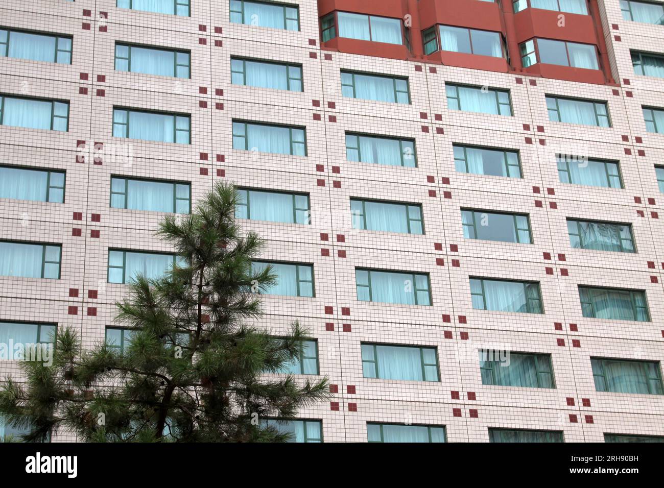 high rise buildings in the street in Beijing, china Stock Photo - Alamy