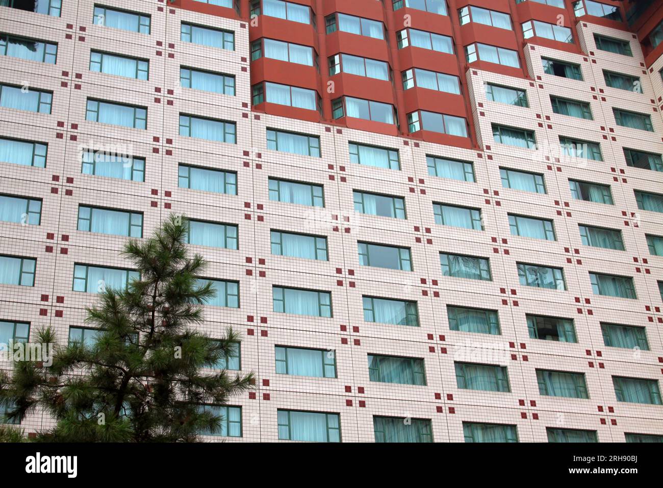high rise buildings in the street in Beijing, china Stock Photo - Alamy