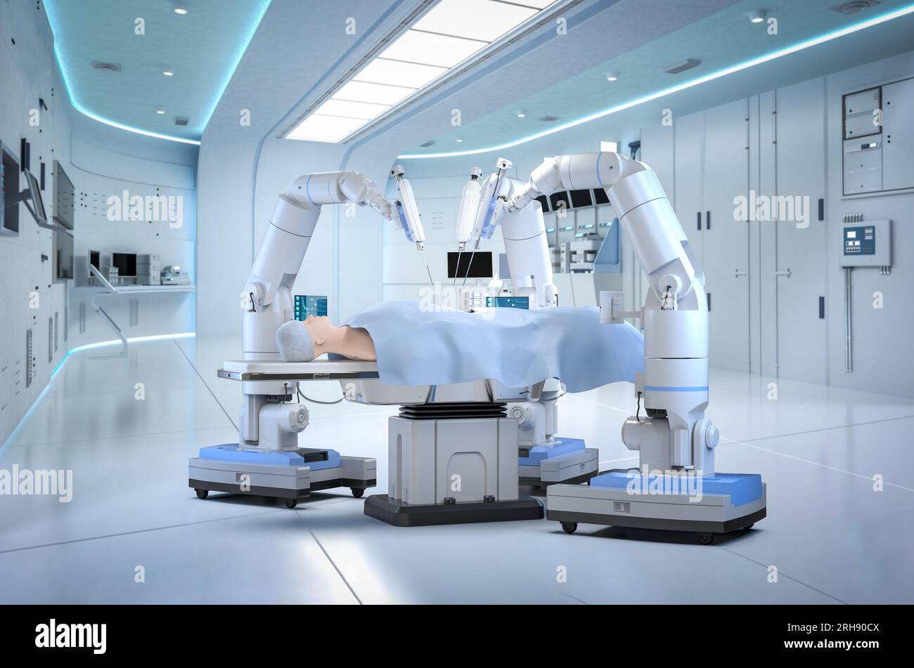 Medical technology with 3d rendering robotic assisted surgery with mock ...