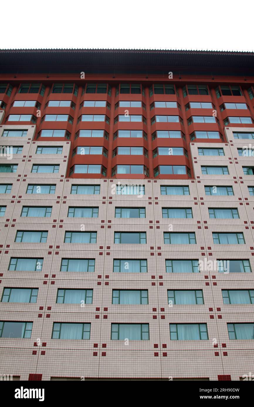 high rise buildings in the street in Beijing, china Stock Photo - Alamy
