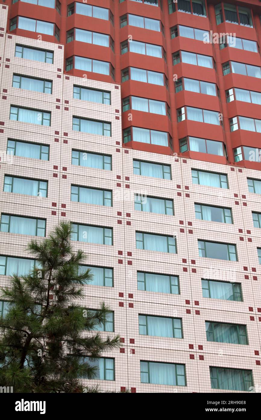 high rise buildings in the street in Beijing, china Stock Photo - Alamy