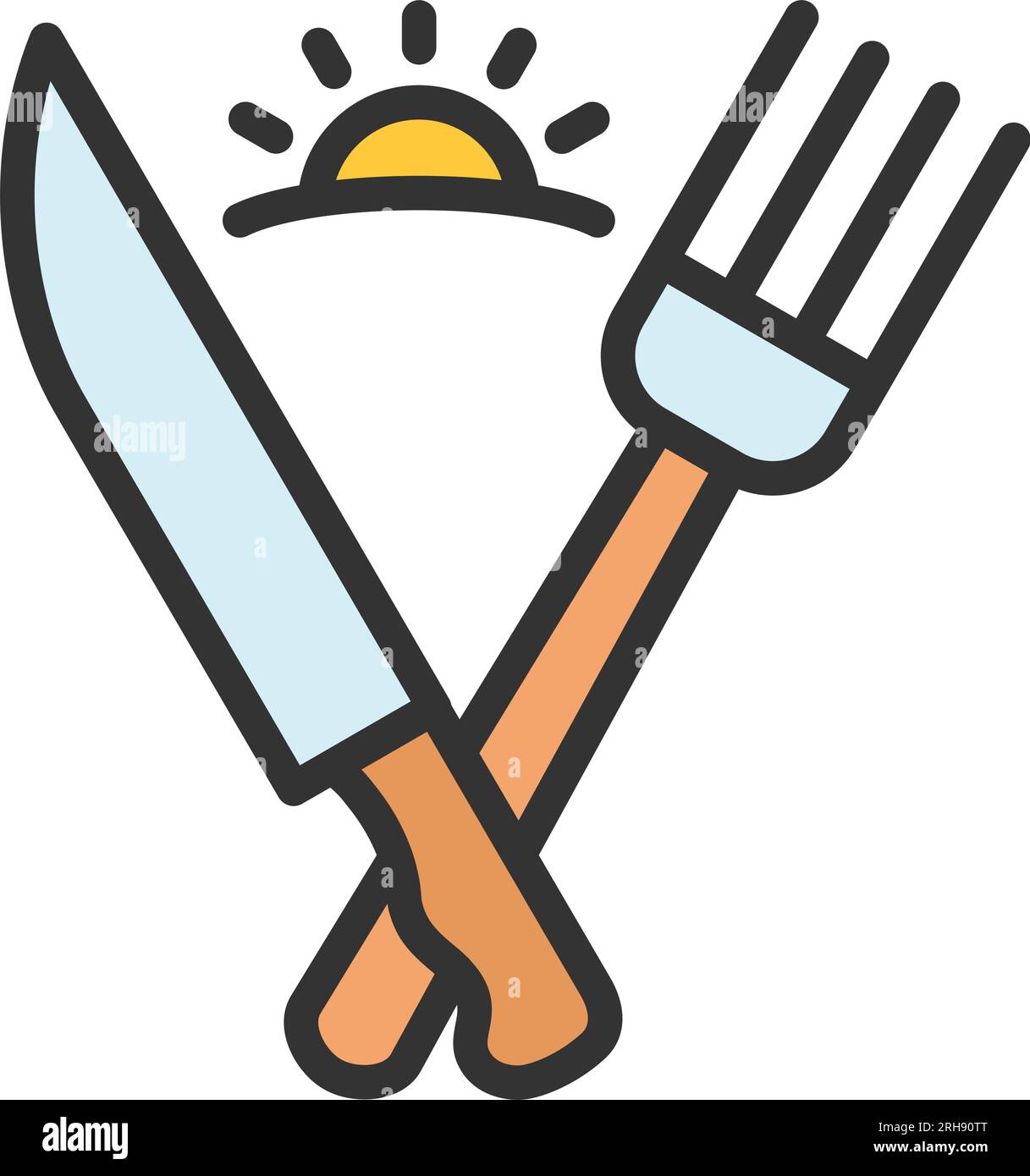 Sunrise Breakfast Icon Image Stock Vector Image & Art - Alamy