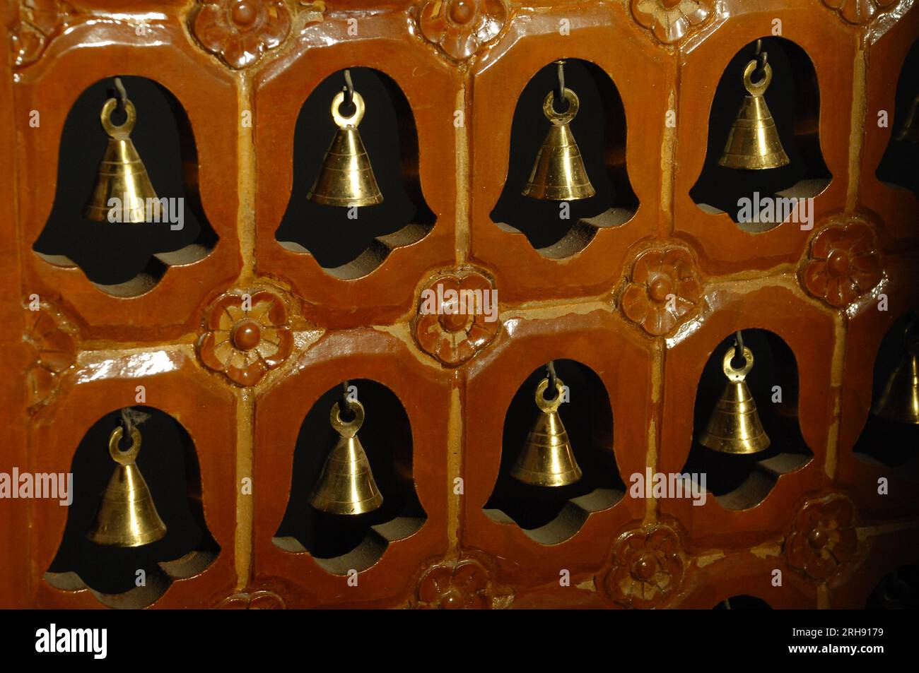 Brass Bells in the Temple Stock Photo - Alamy