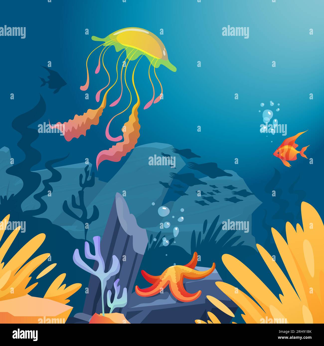 Seaweed Underwater Cartoon