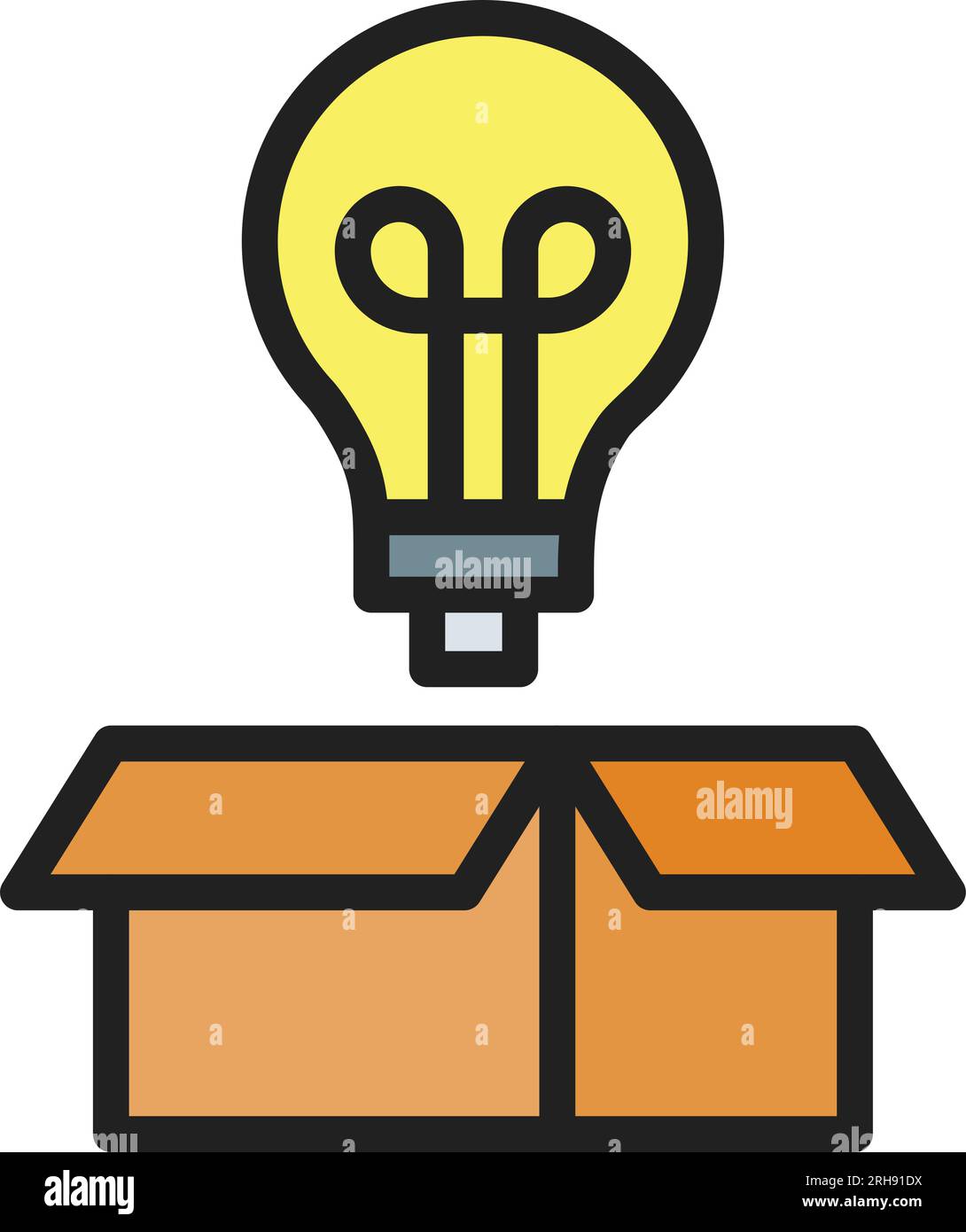 Thinking out of the box Stock Vector Images - Alamy