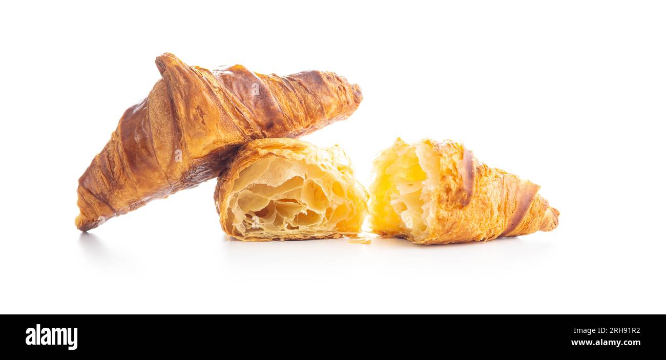 Fresh butter croissant isolated on the white background Stock Photo - Alamy