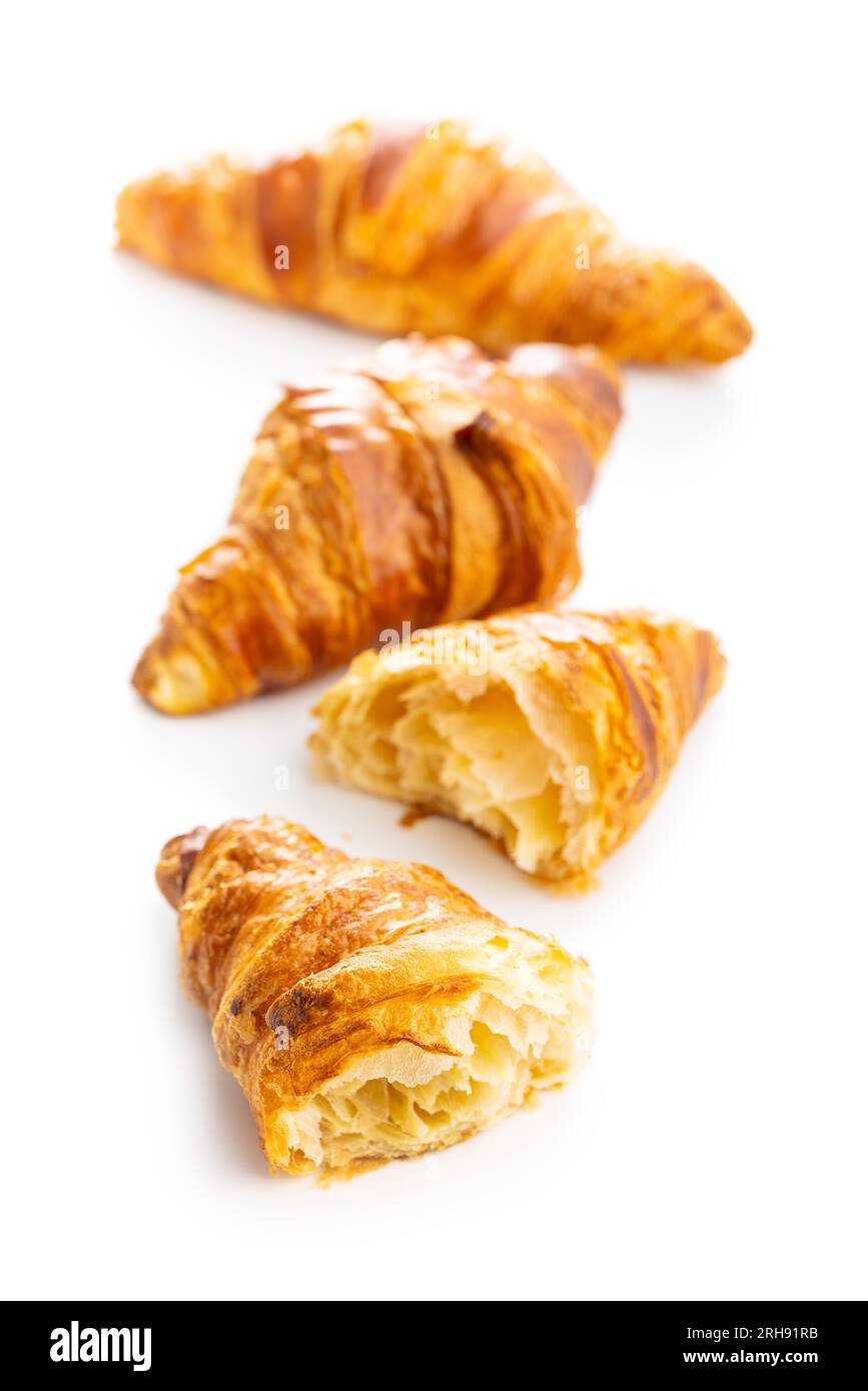 Broken croissant close up Cut Out Stock Images & Pictures - Alamy