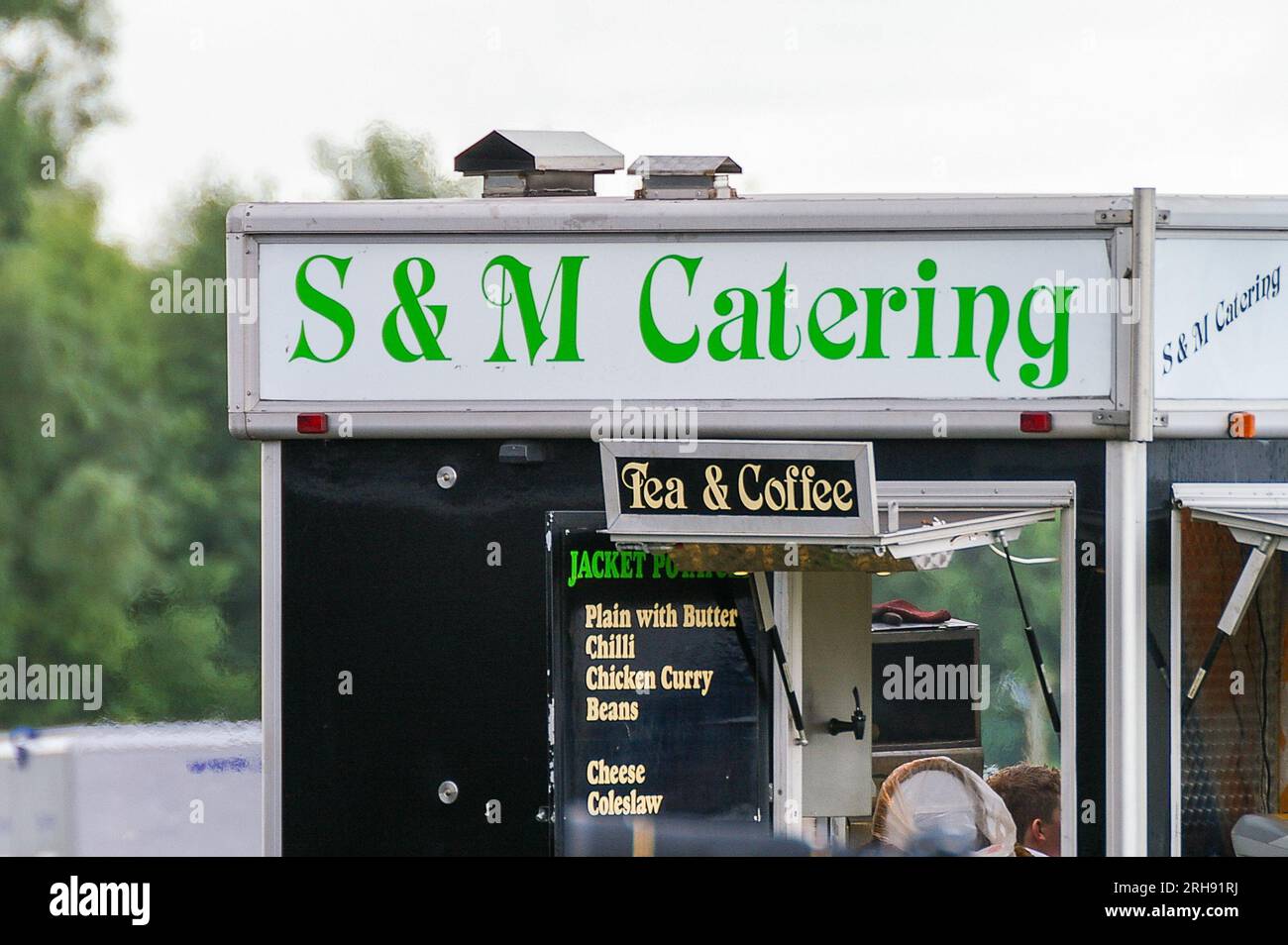 S&M Catering. Food and drink catering van Stock Photo - Alamy