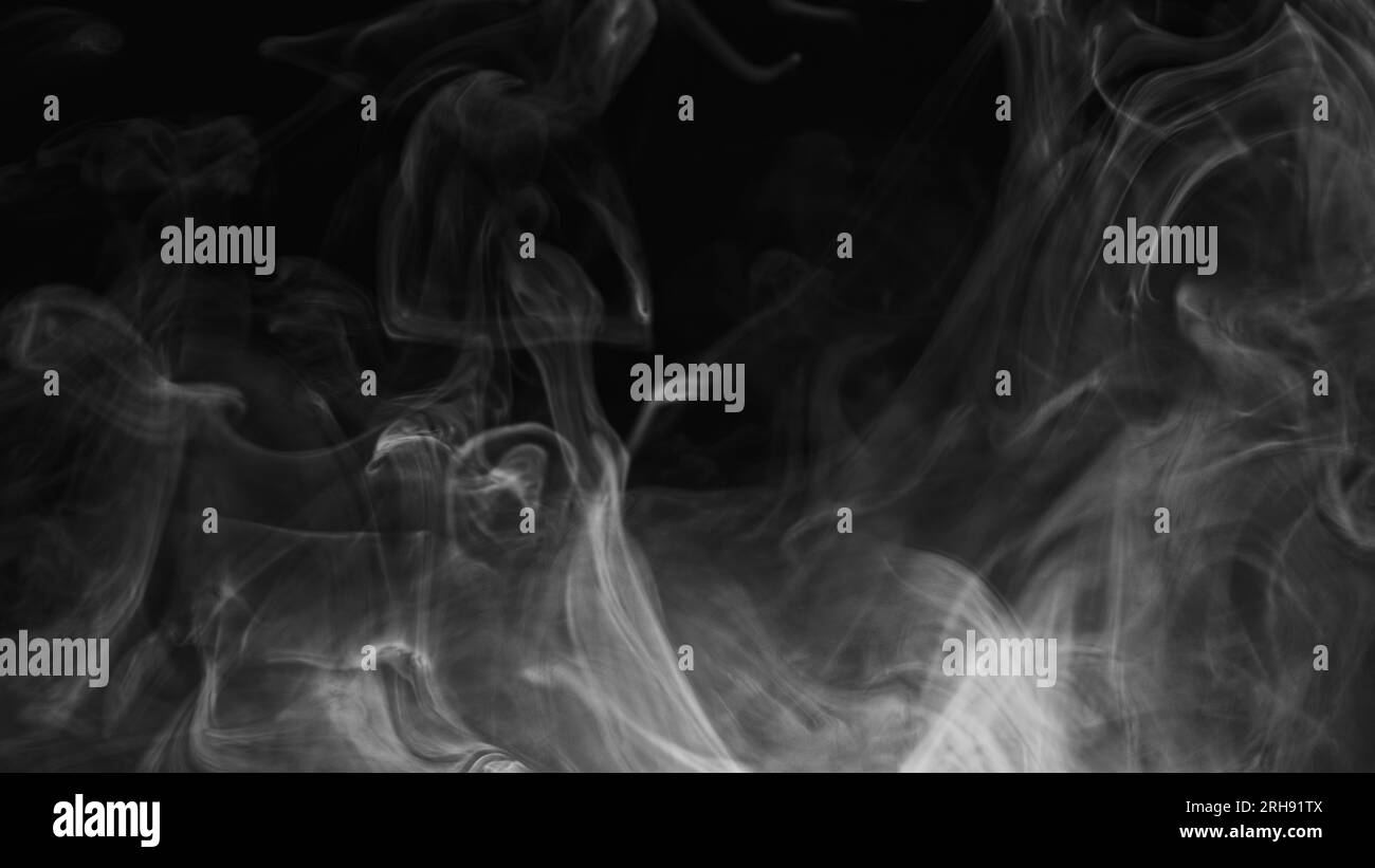 Smoke texture vapor swirl gray smog cloud on dark Stock Photo - Alamy