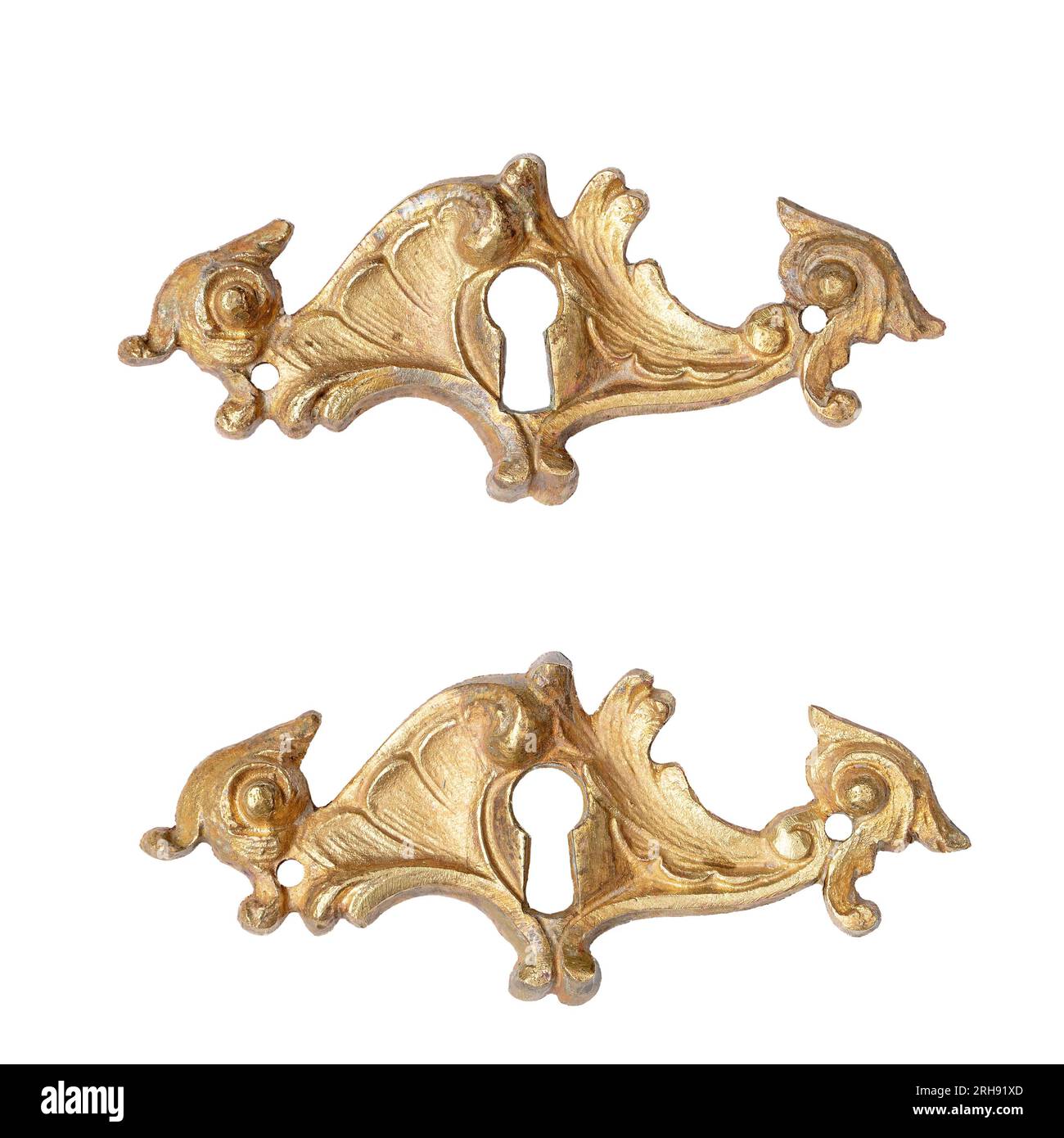 Furniture fittings.Decorative bronze elements for locks in retro style ...