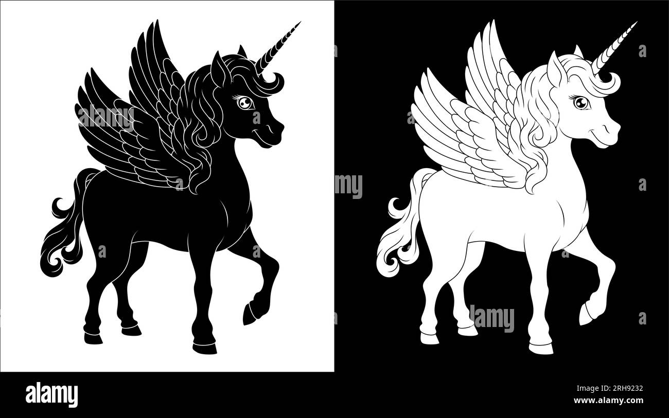 Horn Horse Cartoon at Marilyn Sylvester blog