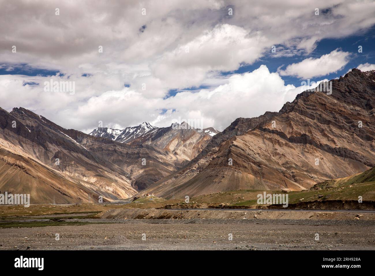 India, Ladakh, Zanskar, Rangdum gompa on high altitude plateau Stock ...