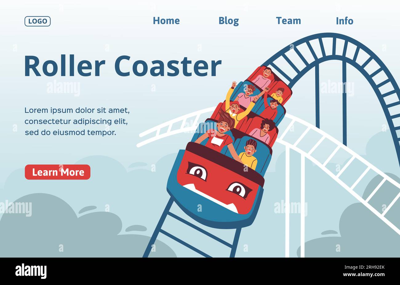 Rollercoaster scream illustration hi-res stock photography and images ...