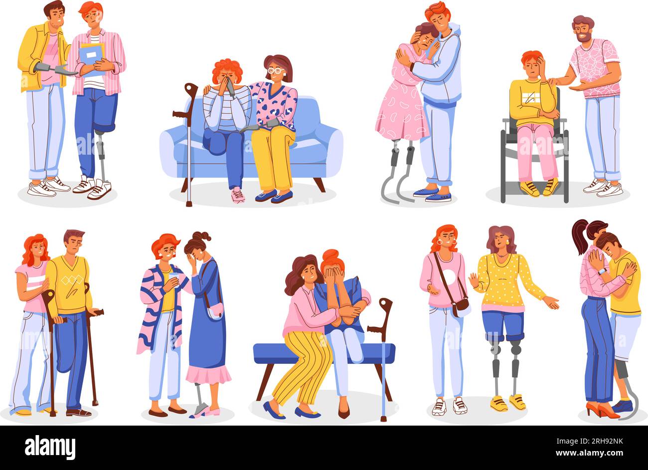 People support flat set with isolated compositions of upset and ...