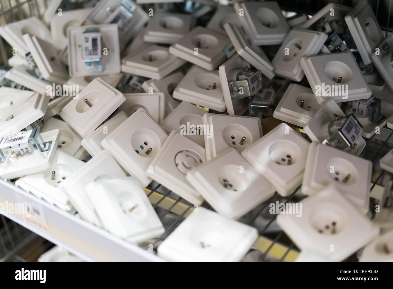 Store socket and switch display of products on sale on wall ...