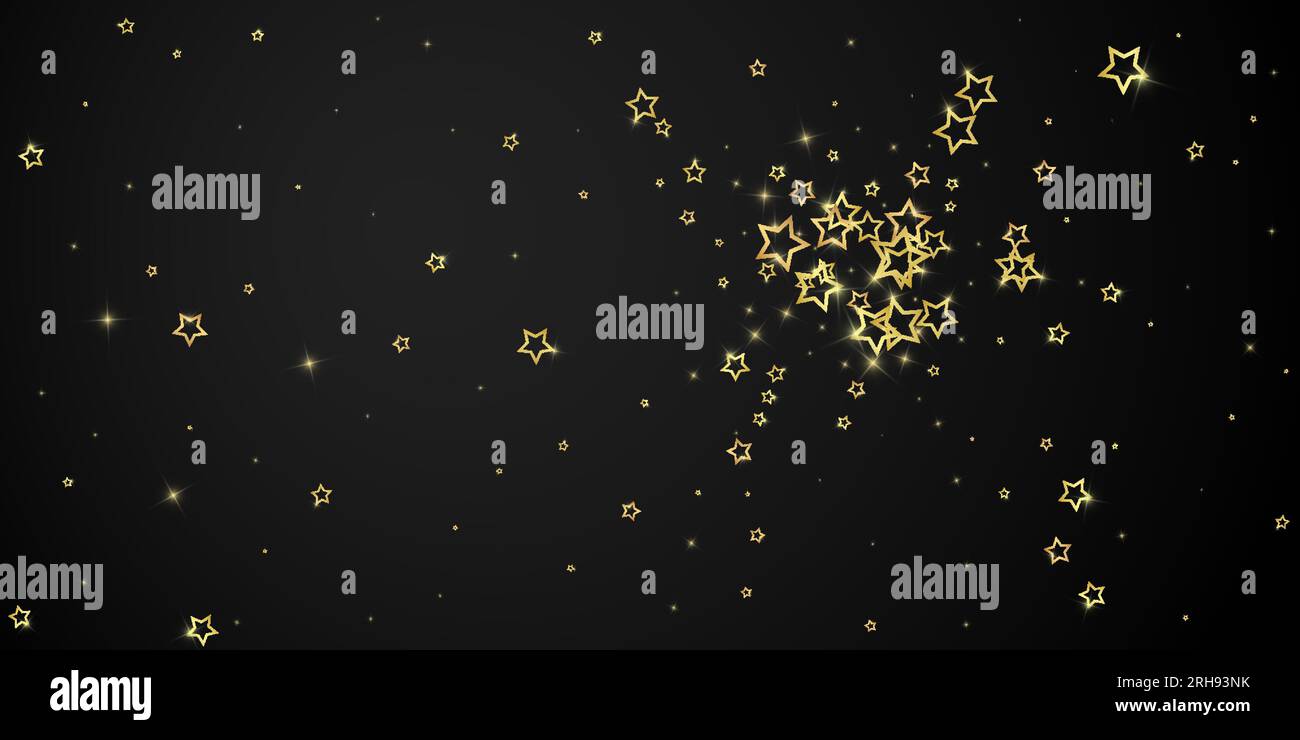 Twinkle stars scattered around randomly, flying, falling down, floating ...