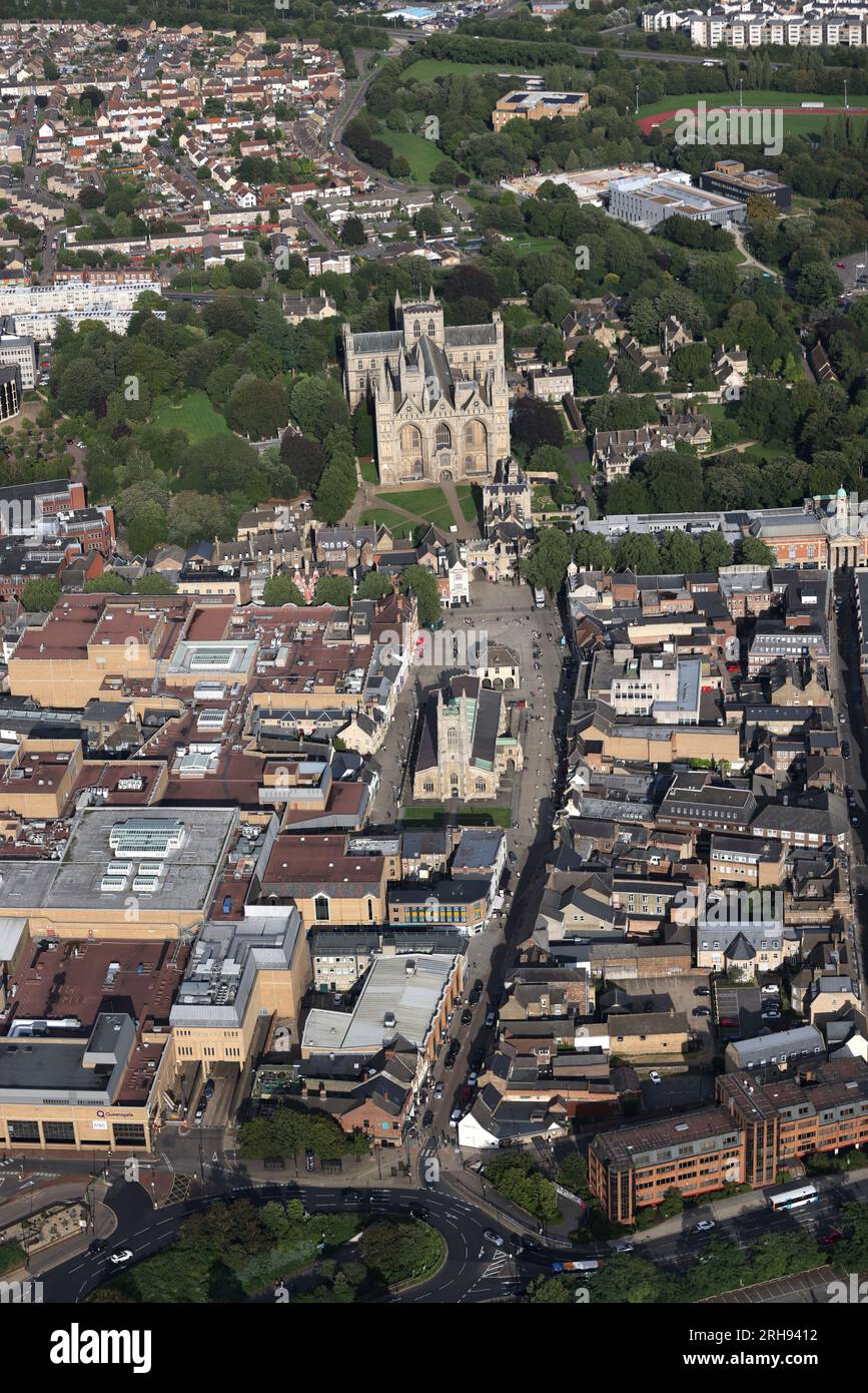 An aerial view of Peterborough city centre, including Peterborough ... An aerial view of Peterborough city centre, including Peterborough ...