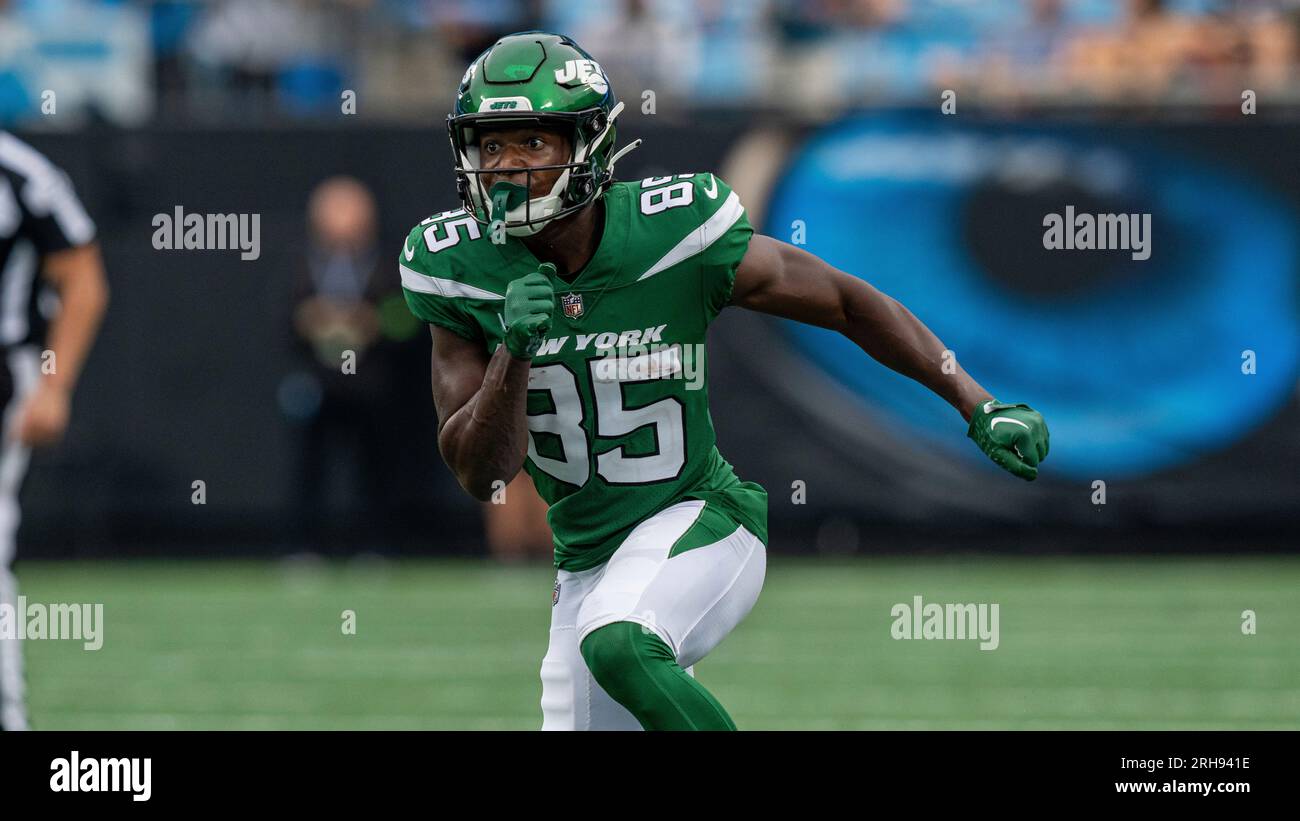 New York Jets wide receiver T.J. Luther (85) plays against the Carolina ...