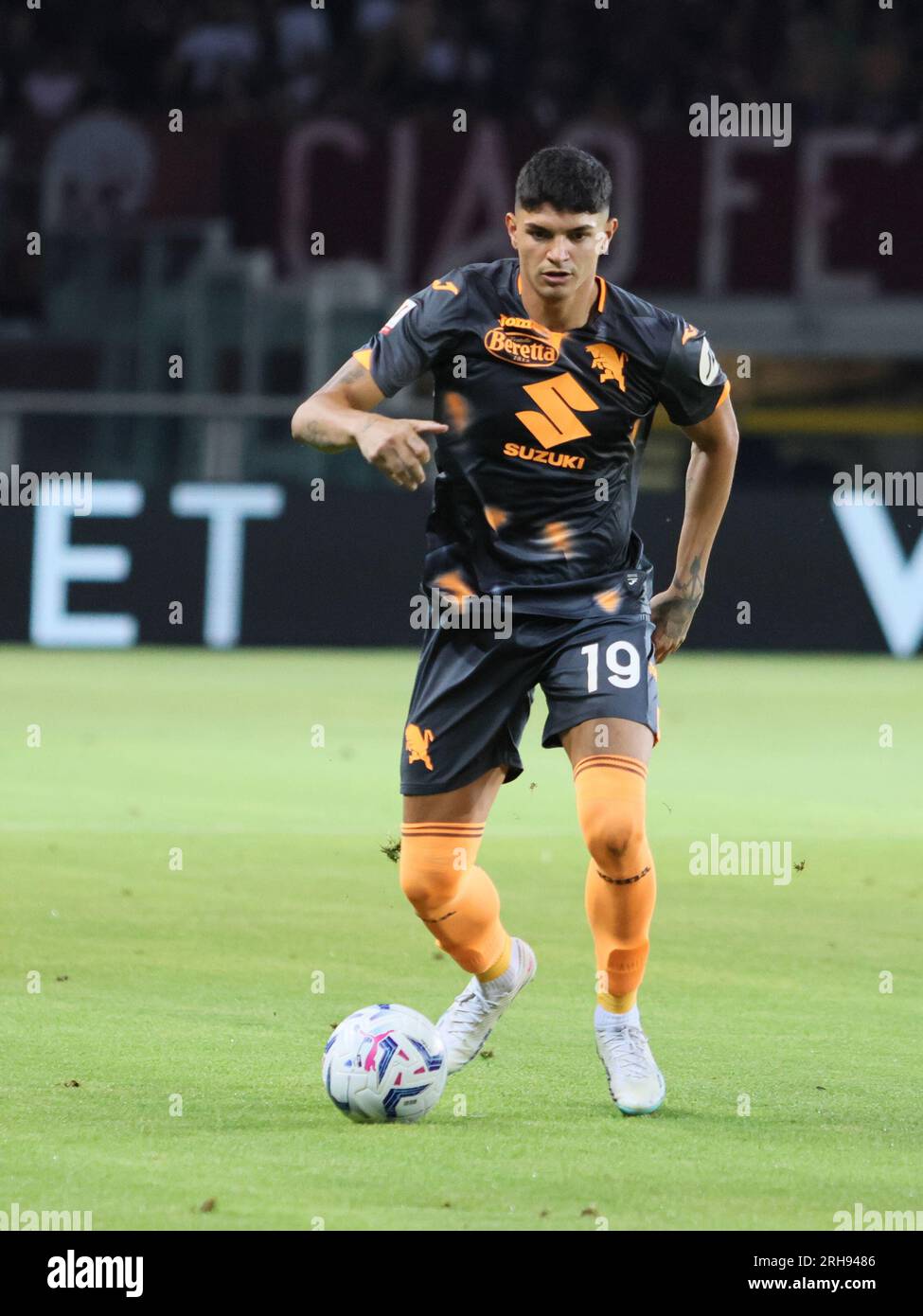 Turin, Italy. 14th Aug, 2023. Raoul Bellanova (Torino FC) during Torino ...