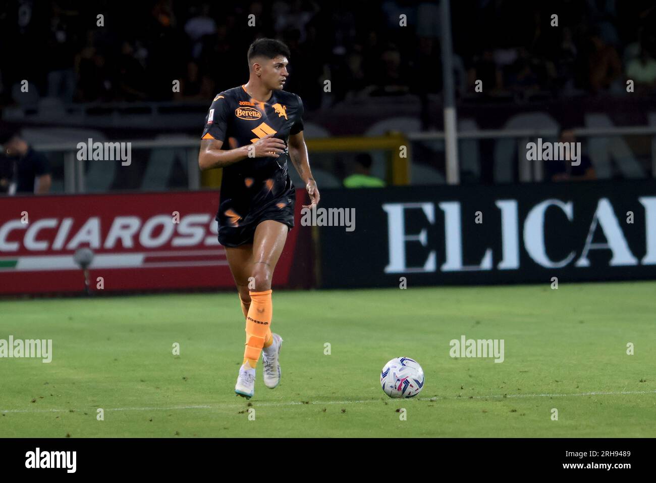 Turin, Italy. 14th Aug, 2023. Raoul Bellanova (Torino FC) during Torino ...