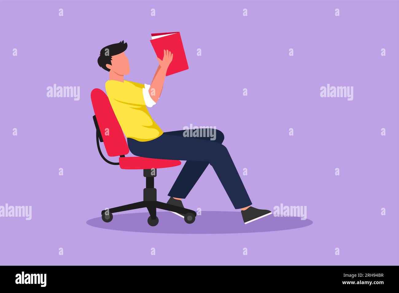 Man Sitting In Chair Side Drawing