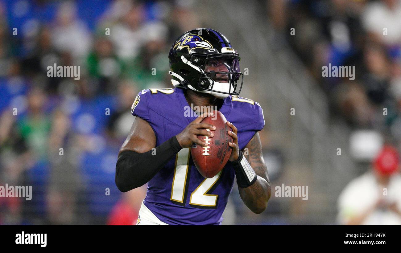 Baltimore Ravens quarterback Anthony Brown (12) in action during the ...
