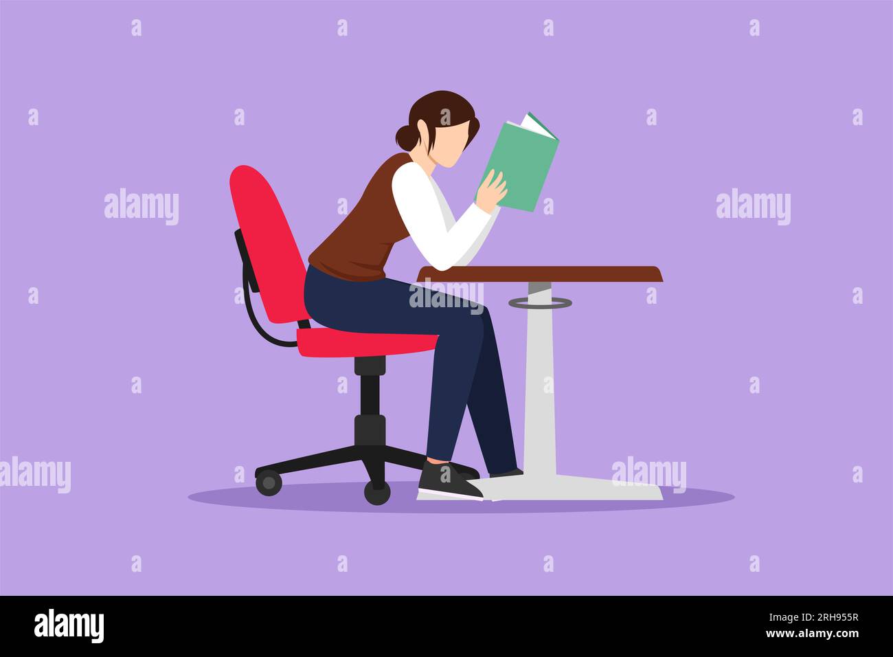 Comic illustration cartoon woman study hi-res stock photography and ...