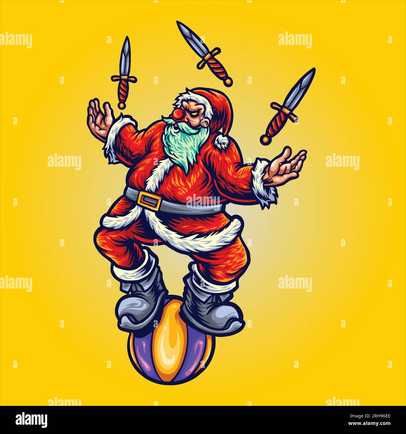 Psycho santa Stock Vector Images - Alamy