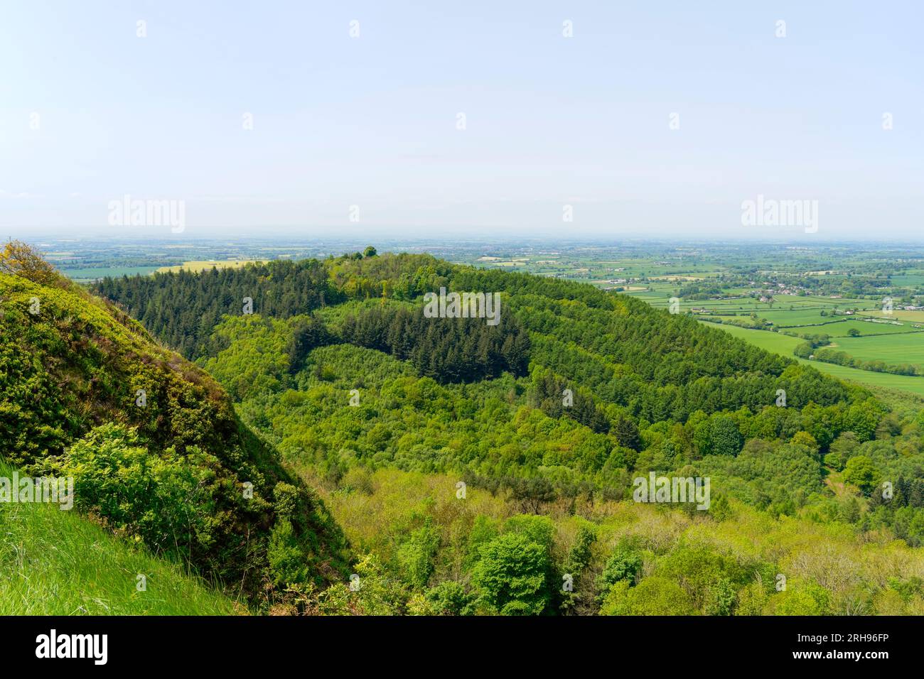 From Sutton Bank, across Hood Hill on a foggy morning in North ...