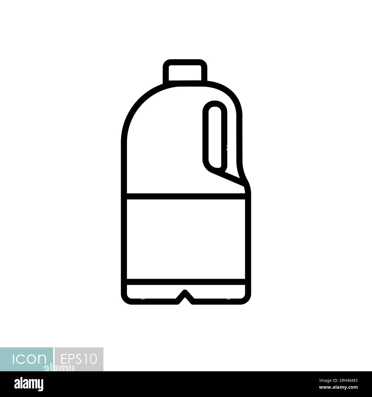 Milk plastic bottle vector icon. Dairy product sign. Graph symbol for ...