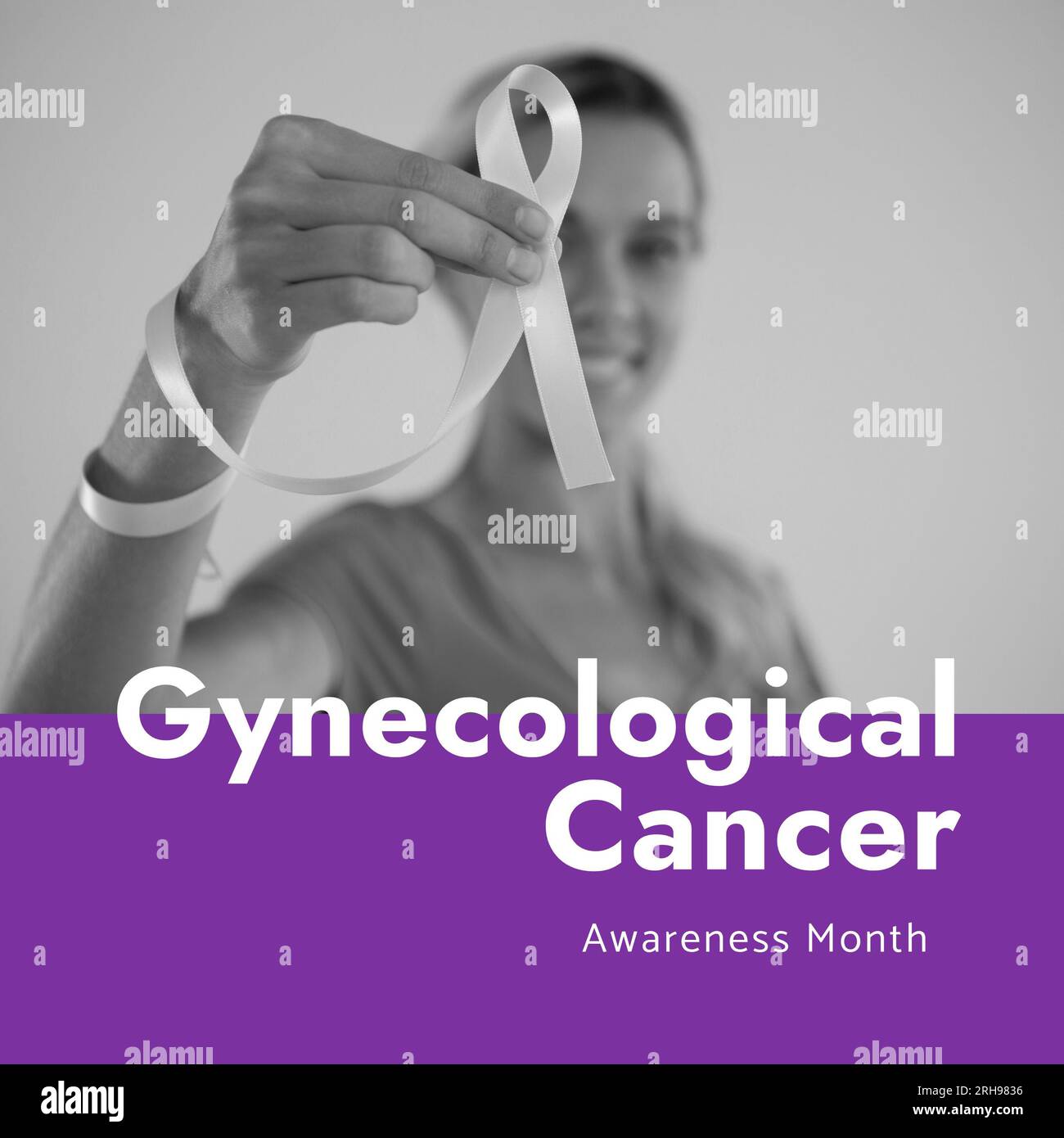 Composite of gynecological cancer awareness month over caucasian female ...