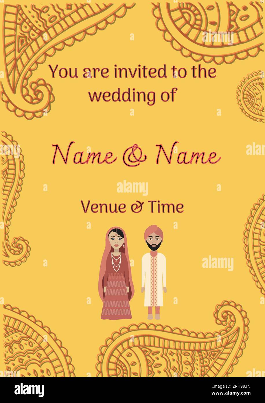 Indian wedding pattern hi-res stock photography and images - Alamy