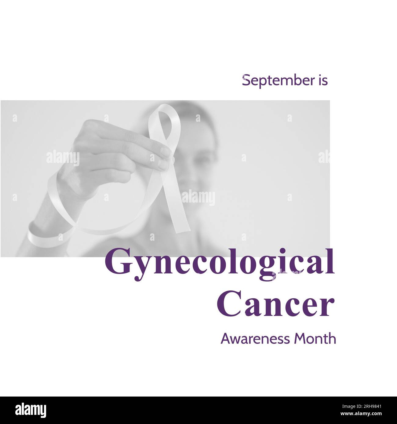 Composite of gynecological cancer awareness month over caucasian female ...