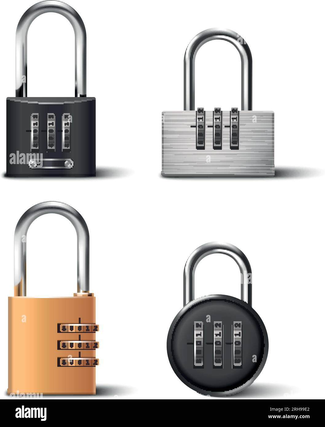 Vintage combination lock Stock Vector Images - Alamy