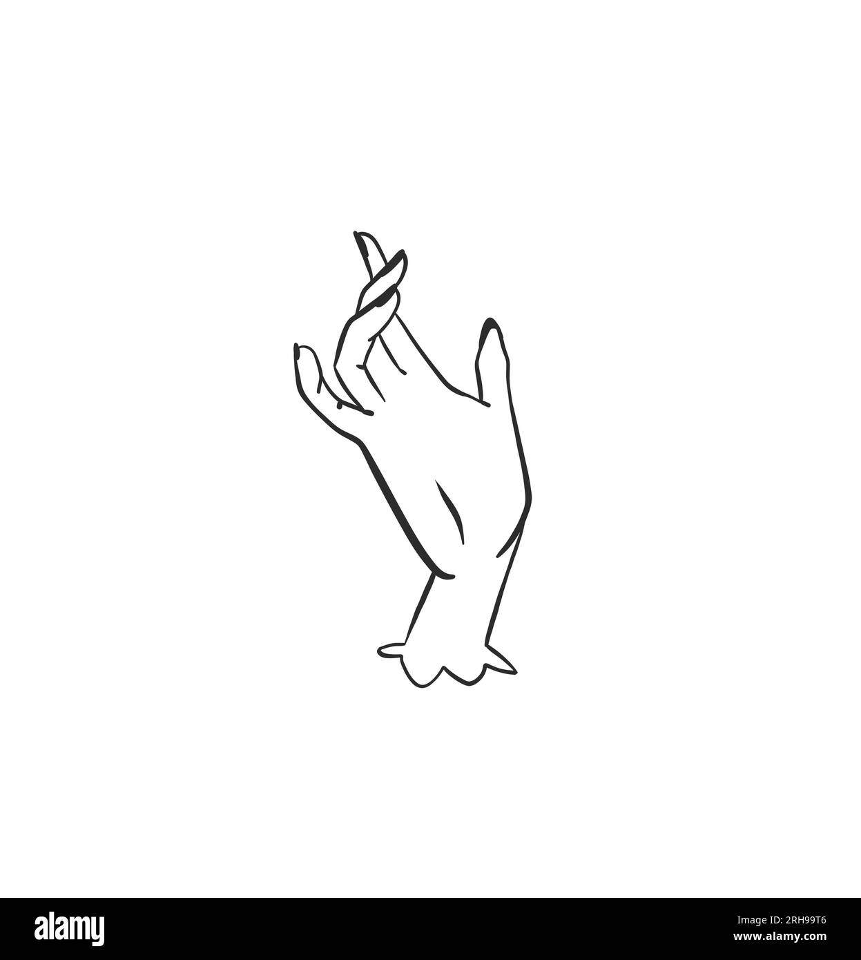 Hand drawn vector abstract outline,graphic,line elegant retro human ...