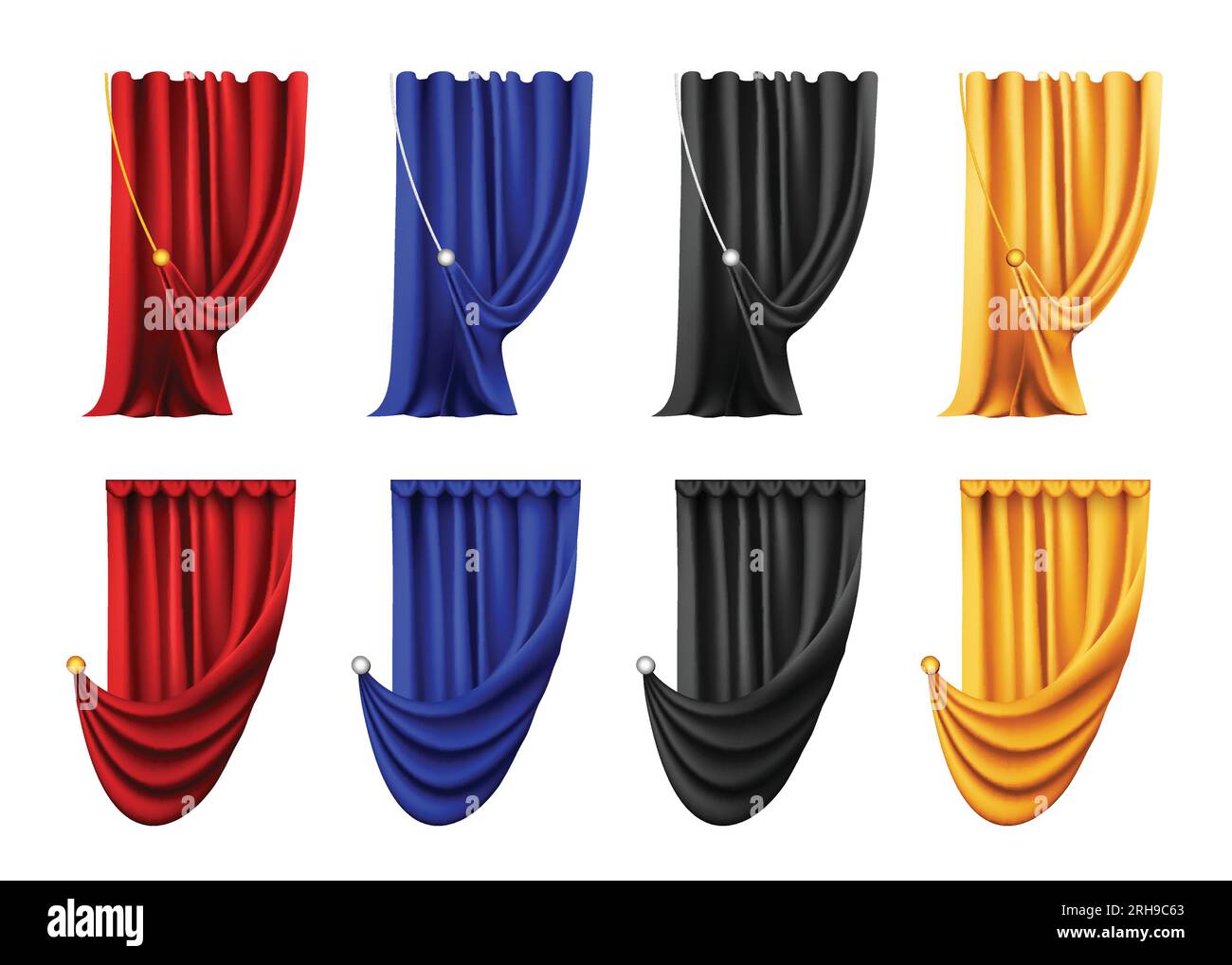 Stage curtain gold Cut Out Stock Images & Pictures - Alamy