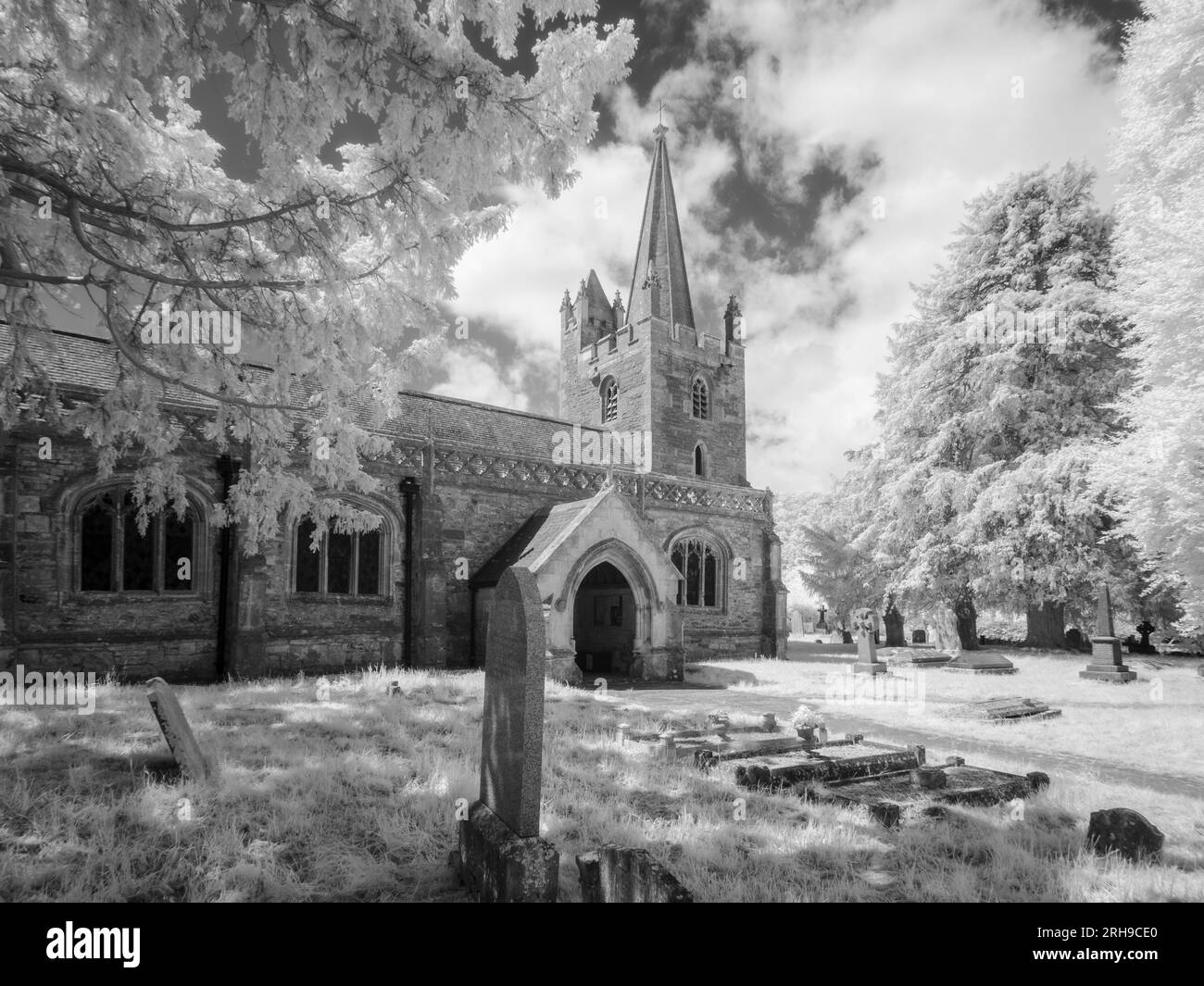 The Church of St Bartholomew in the village of Ubley in the Chew Valley ...