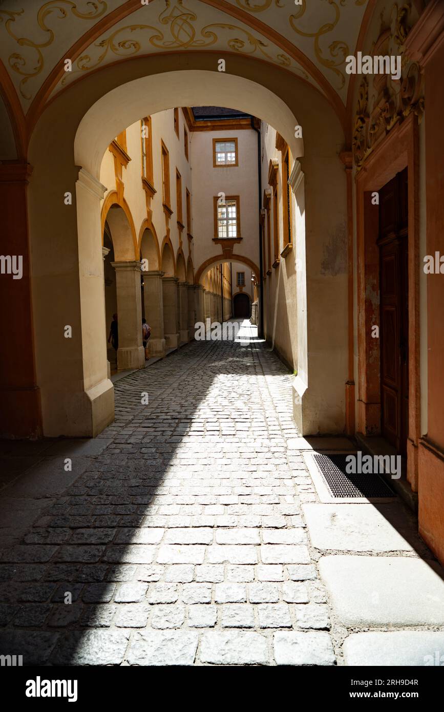 detailed and wide angle images of the melk abbey in melk austria, an ...