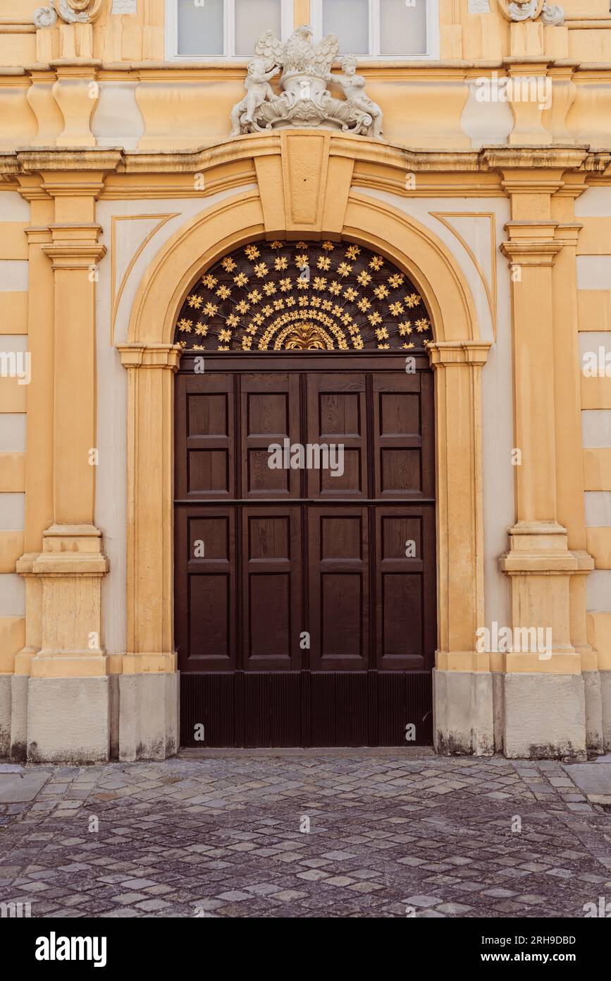 detailed and wide angle images of the melk abbey in melk austria, an ...