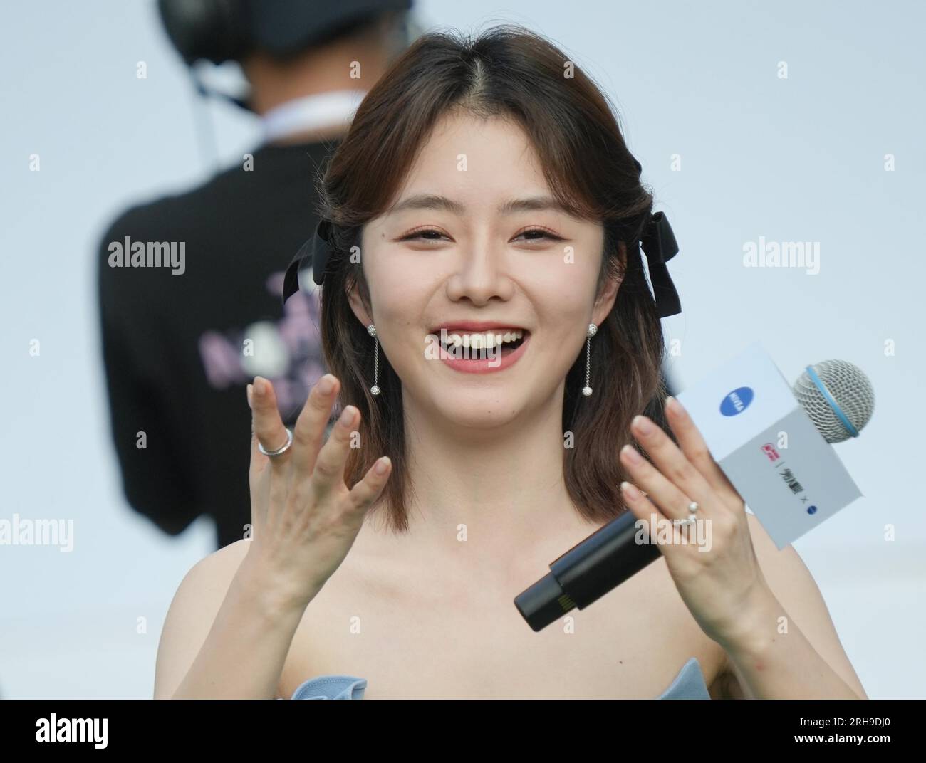 Chinese actress, singer and model Tan Songyun attends an activity in ...