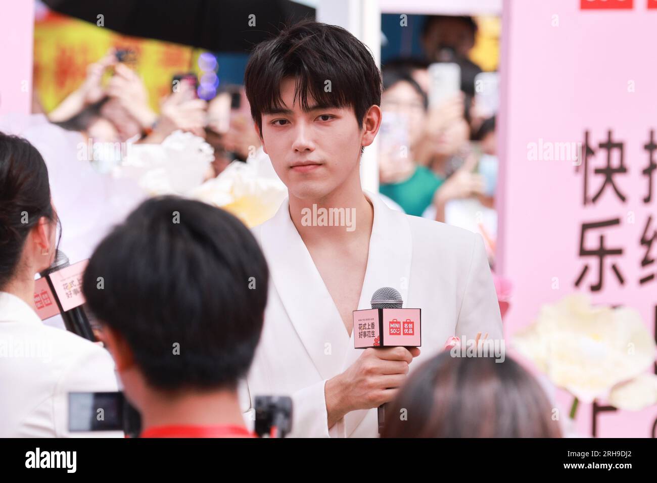 Chinese actor Arthur Chen attends an activity in Guangzhou City, south ...