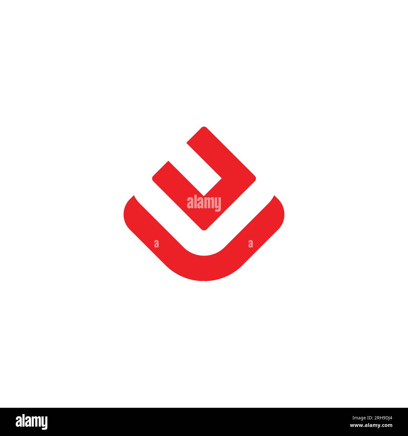 letter uv red geometric simple line logo vector Stock Vector Image & Art - Alamy