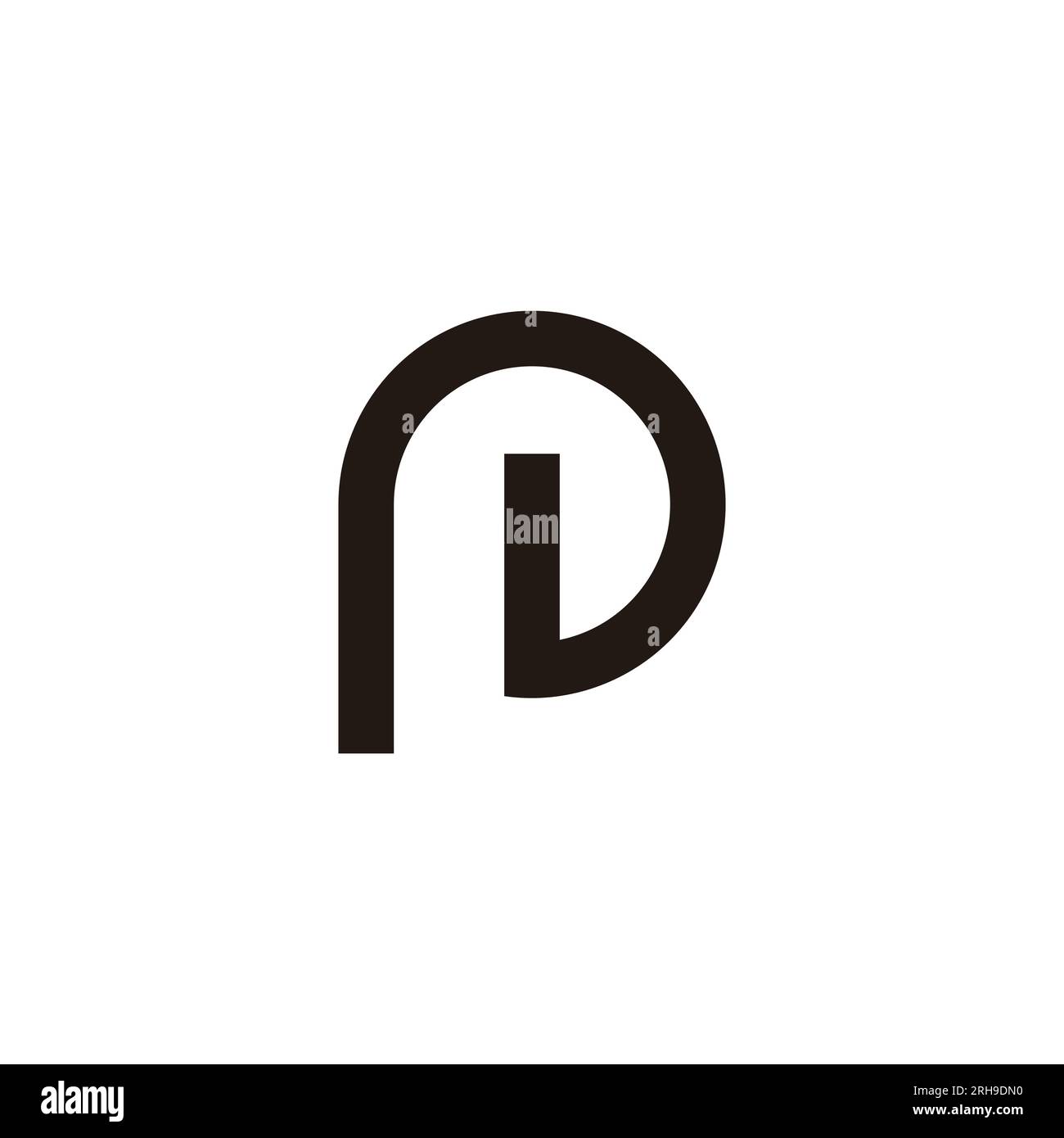 letter pd simple round logo vector Stock Vector Image & Art - Alamy