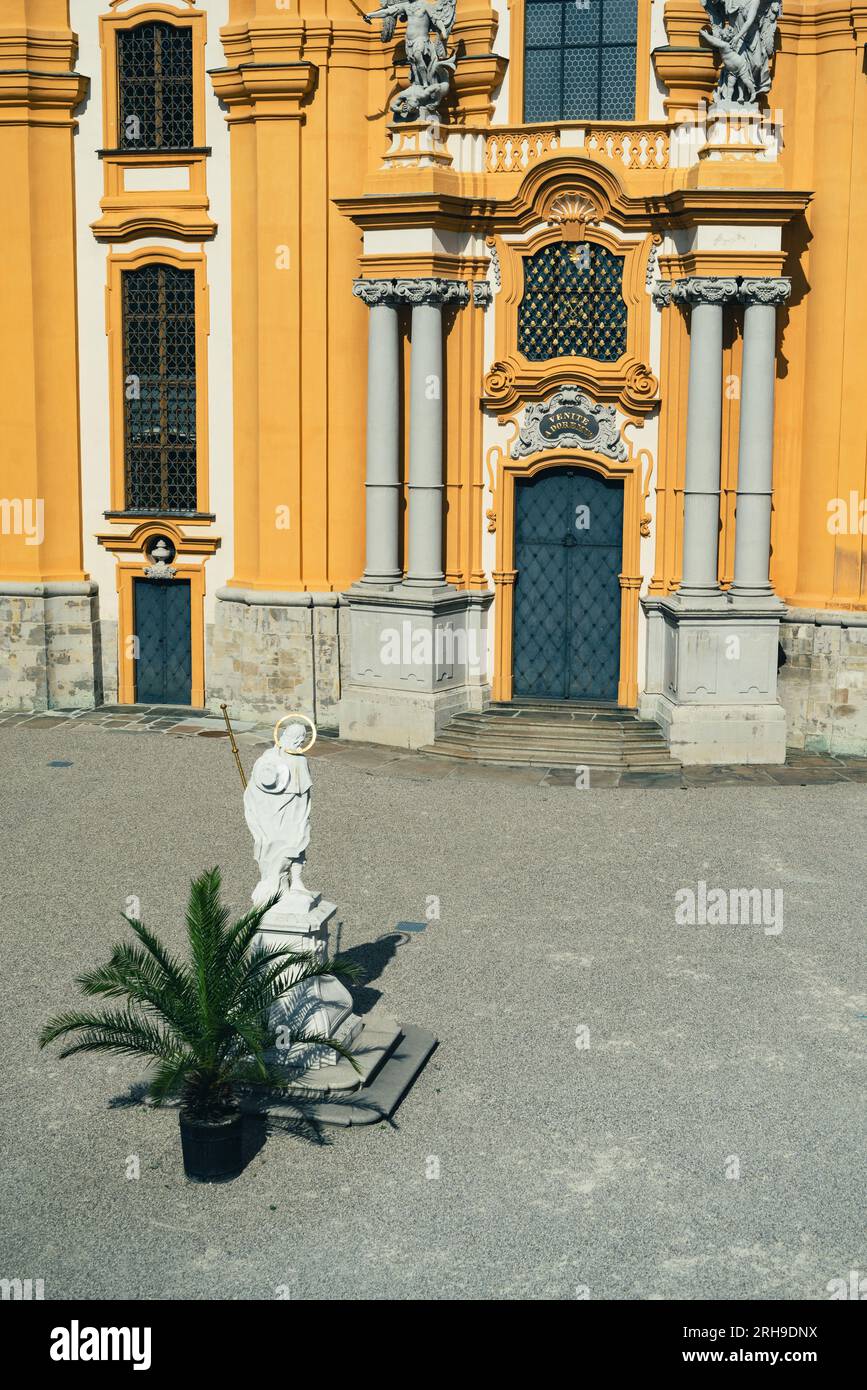 detailed and wide angle images of the melk abbey in melk austria, an ...