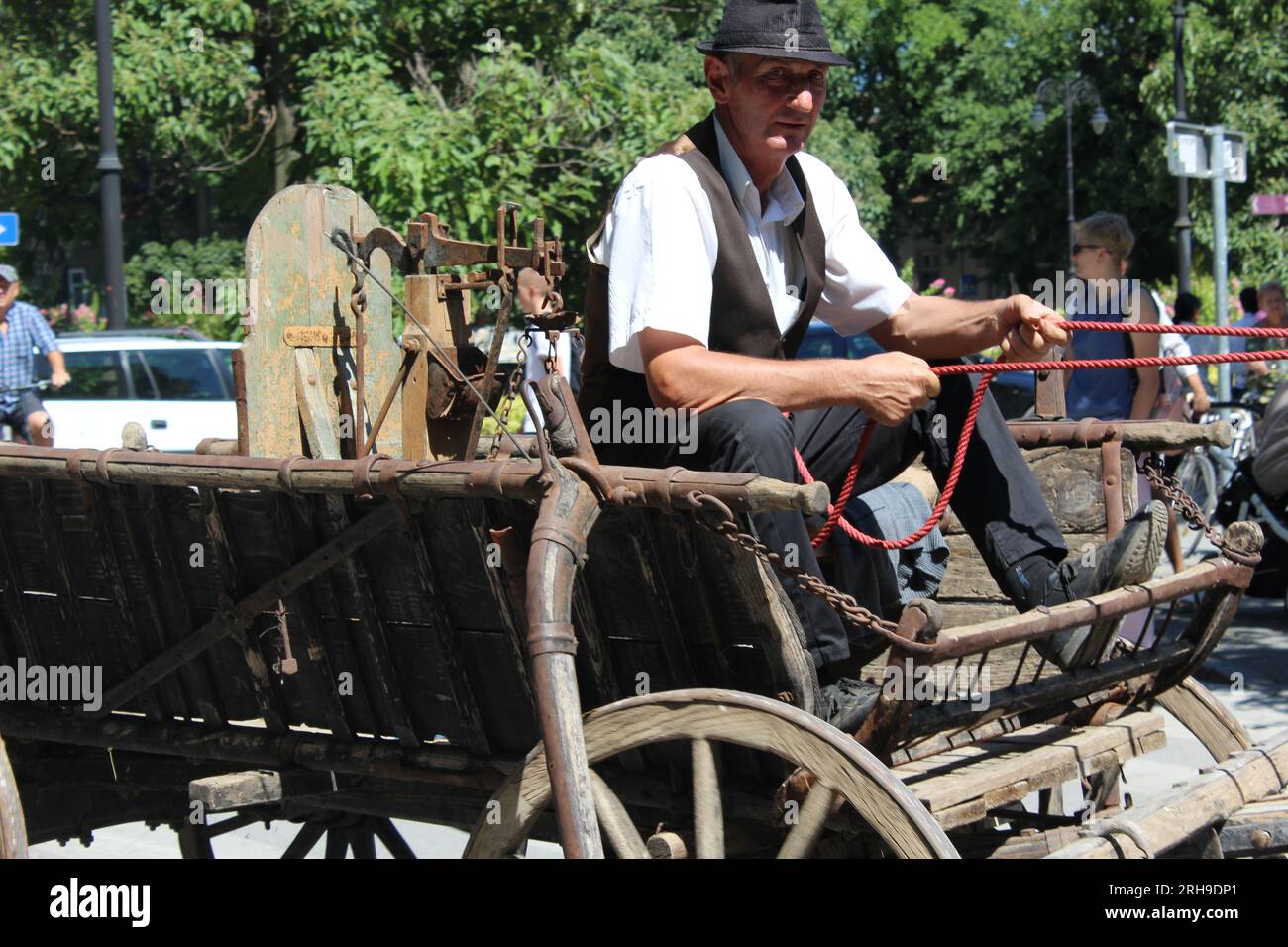 Man in chariot Stock Photo - Alamy