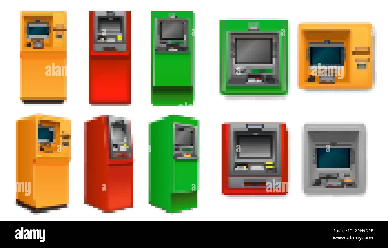 Atm machines bank Stock Vector Images - Alamy