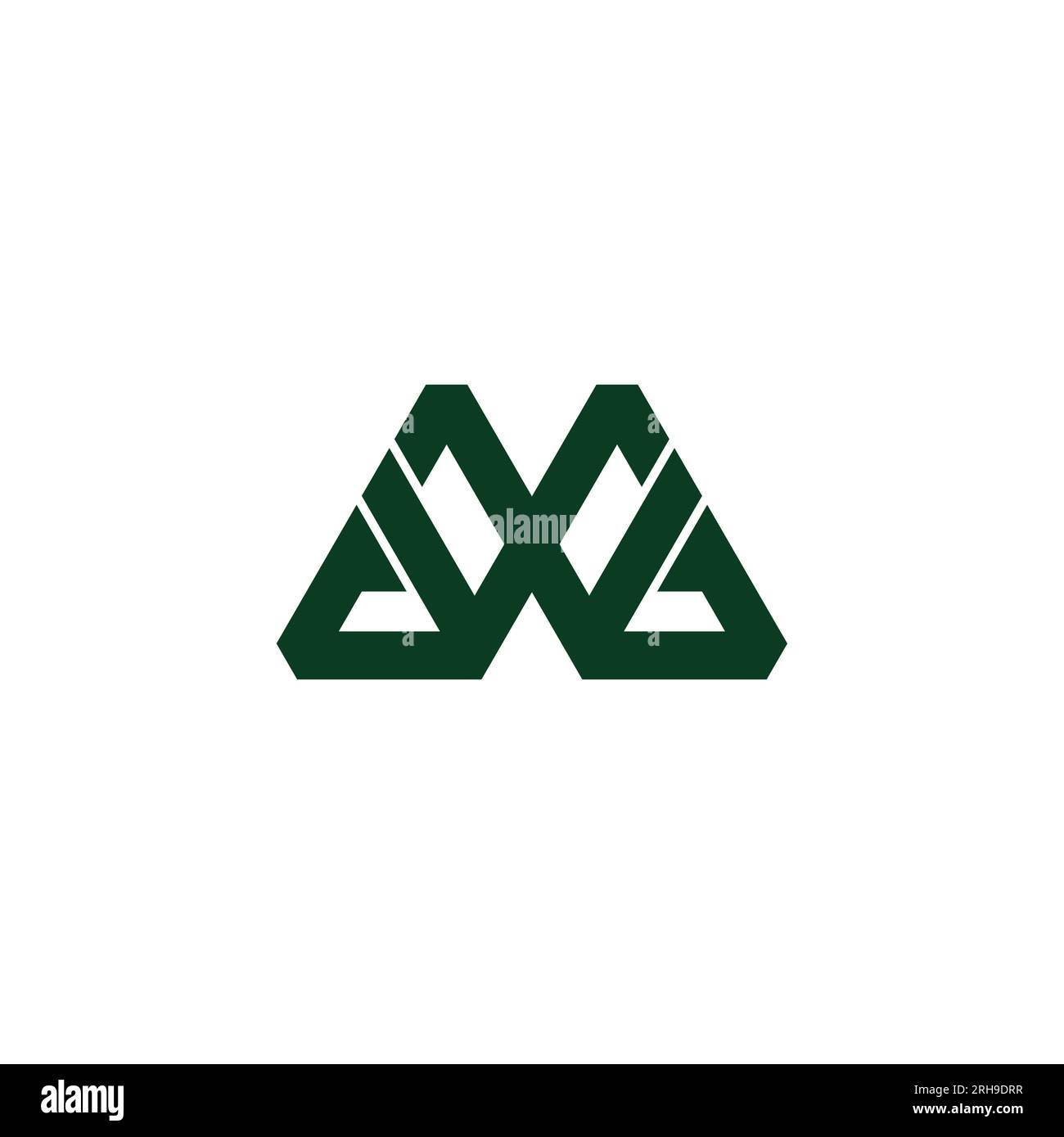 letter m triangles simple geometric logo vector Stock Vector Image ...