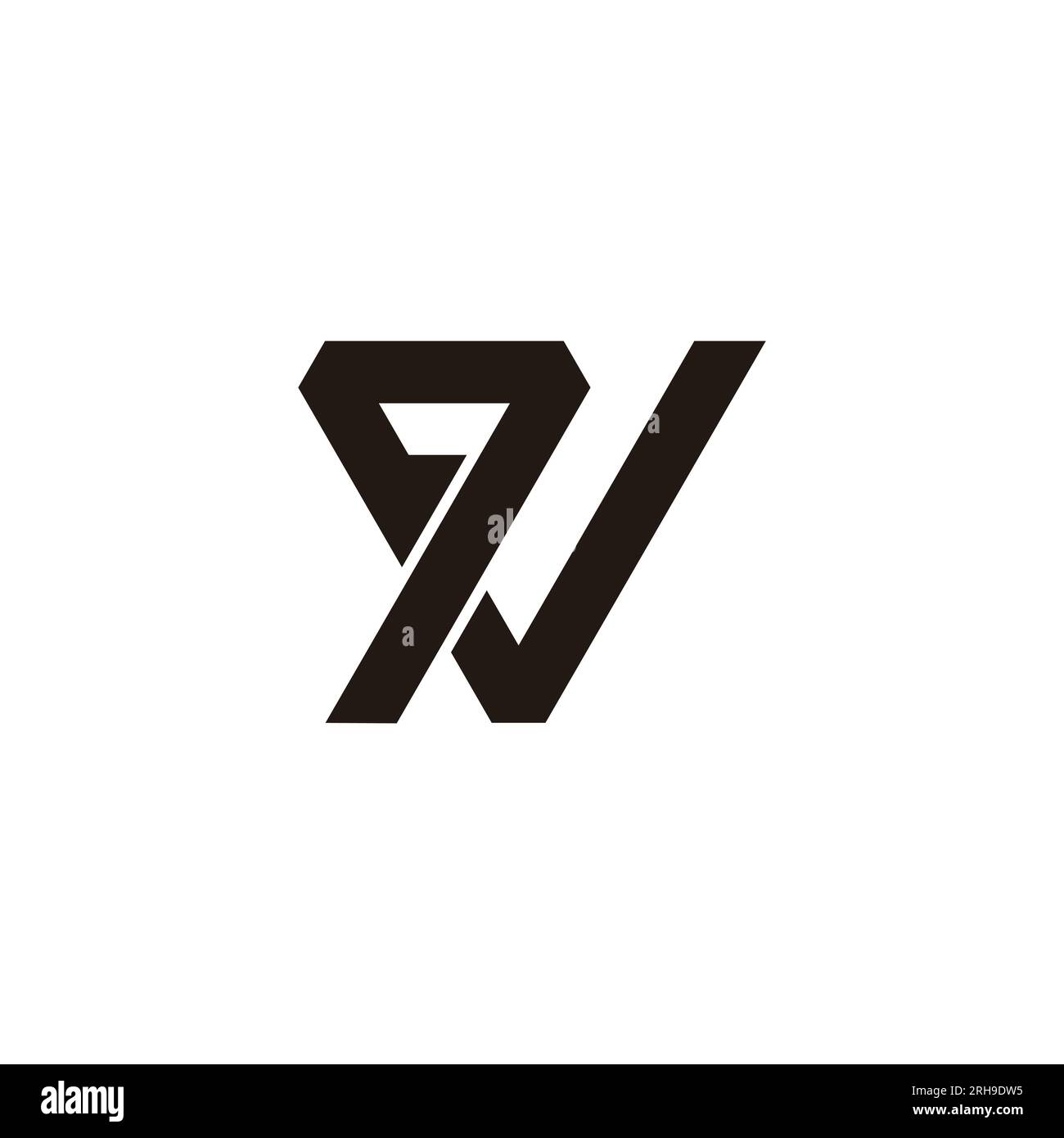 letters v7 simple geometric logo vector Stock Vector Image & Art - Alamy