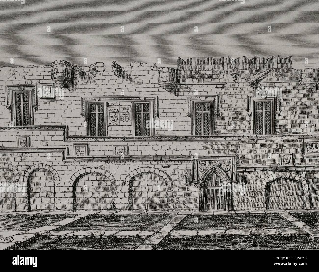 Rhodes, Greece. Priory of France. Condition of the ruined building in ...